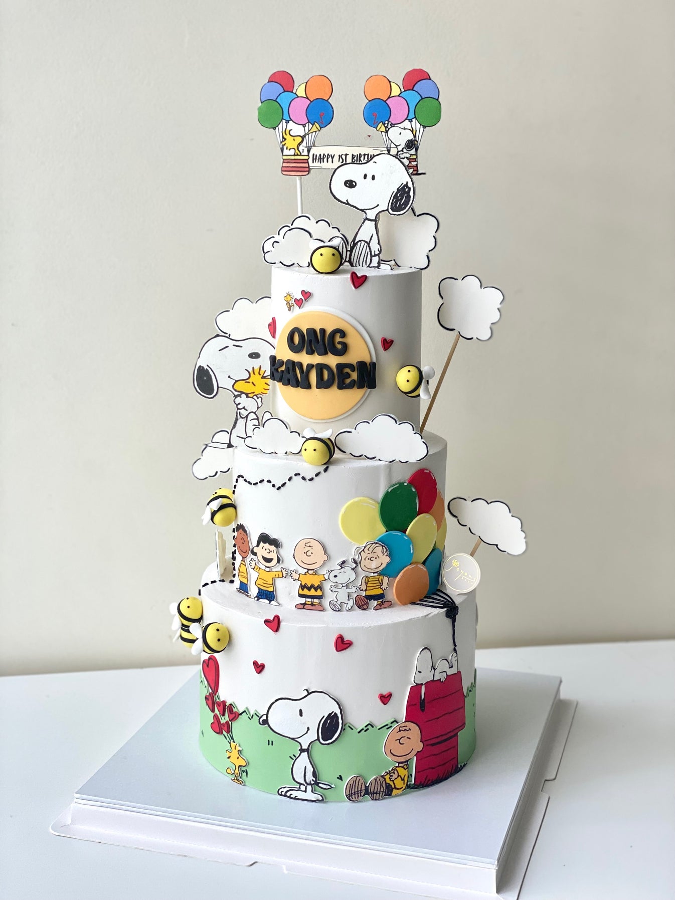 Snoopy Theme 3 Tier Cake – Joyous Bake